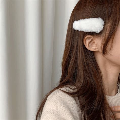 6개세트 퍼들 폼폼 헤어 밍크 퍼 똑딱핀 6개 세트 에이블리