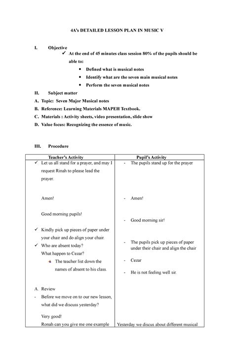 Music Notes Lesson Plan At Victoria Riley Blog