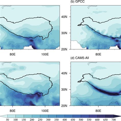Spatial Distribution Of Climatological Summer Precipitation Mm