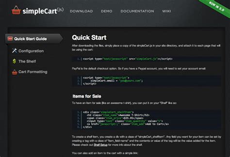 simplecart js free javascript shopping cart behance