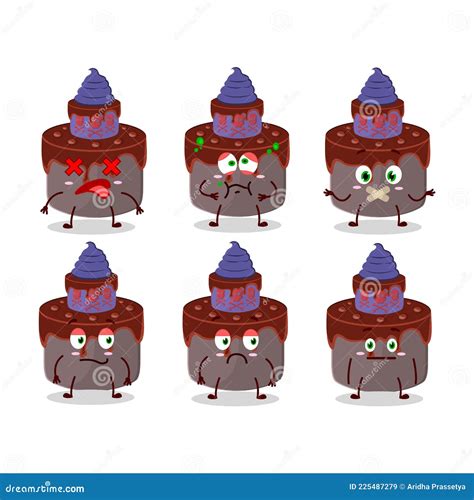 Tart Halloween Cartoon Character With Nope Expression Stock Vector