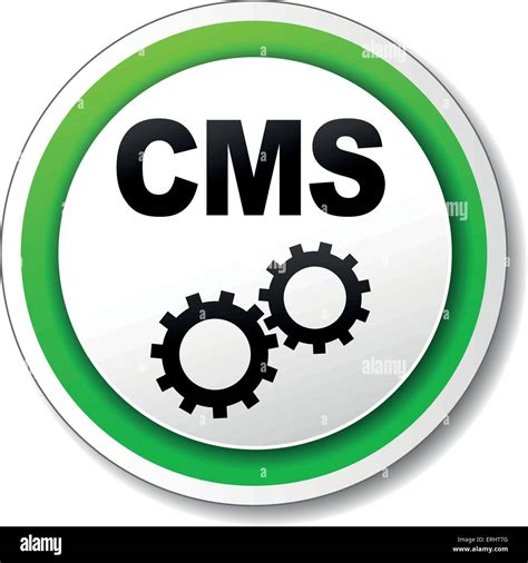 Vector Illustration Of Cms Round Icon On White Background Stock Vector Image And Art Alamy