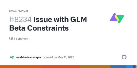 Issue With Glm Beta Constraints · Issue 8234 · H2oaih2o 3 · Github