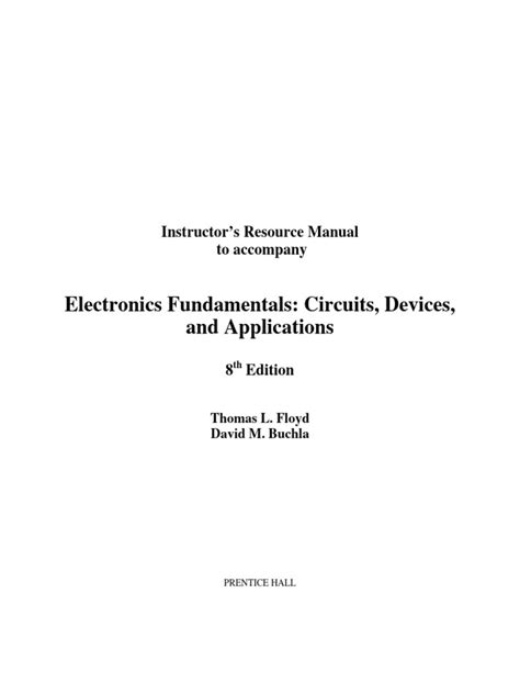 Electronics Fundamentals Circuits Devices And Applications Pdf Watt Materials Science