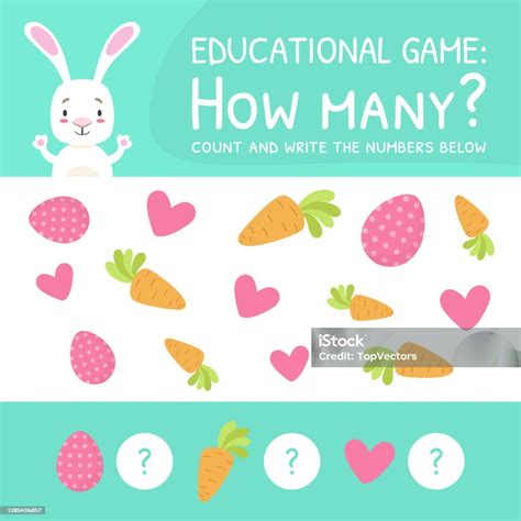 유치원 어린이를위한 얼마나 많은 계산 게임 교육 수학 게임 카운트 및 만화 벡터 일러스트 아래 숫자를 쓰기 0명에 대한 스톡 벡터 아트 및 기타 이미지 Istock