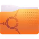 Remote Folder Icon FS Ubuntu Dark Icon Sets Icon Ninja