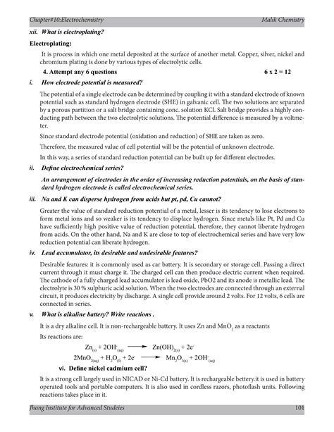F Sc Part 1 Chemistry Ch 10 Test Malik Xufyan Ppt