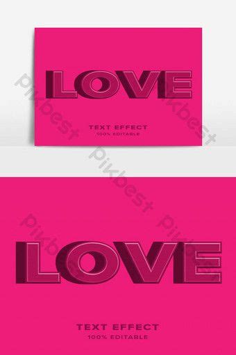 love text effect business card design