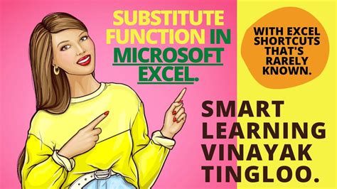 substitute function in ms excel youtube