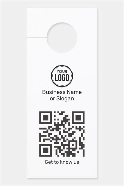 Custom Qr Code Scanner For Business Door Hanger