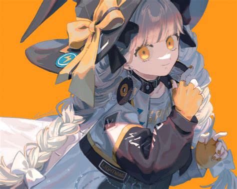 Lemontea Original Highres 1girl Black Bow Black Collar Black Hat Black Jacket Blunt