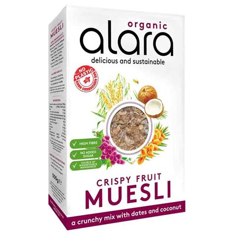 alara organic muesli multiple flavours and sizes plantx uk