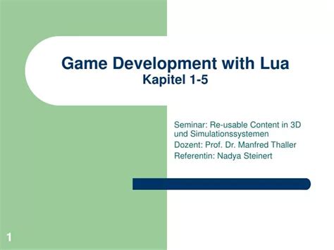 Ppt Game Development With Lua Kapitel 1 5 Powerpoint Presentation Free Download Id5104277