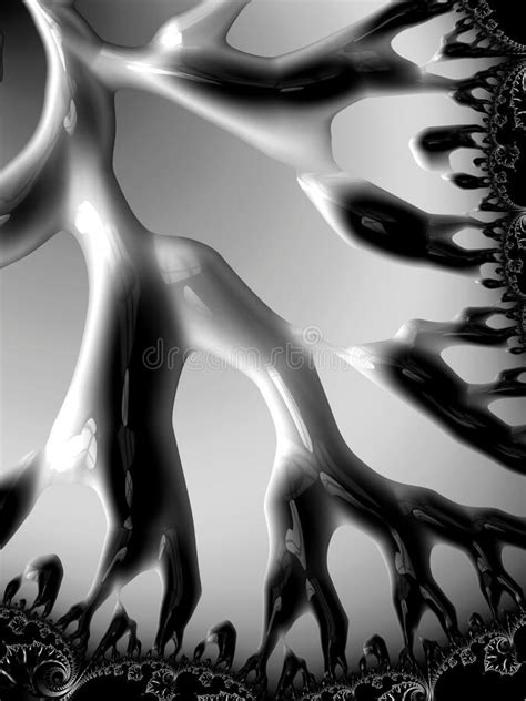 Abstract Beautiful 3d Fractal Design Complex Alien Structure Rendering