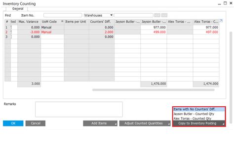 Tracking The Inventory Counting In SAP Business One SAP B MTC Systems