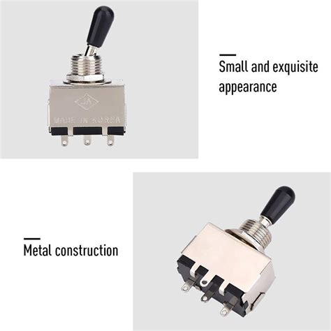 Abgz 1pc Guitar 3 Way Toggle Switch Metal Enclose Grandado