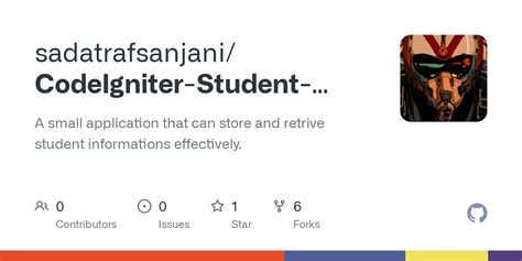 GitHub Sadatrafsanjani CodeIgniter Student Management System A Small Application That Can