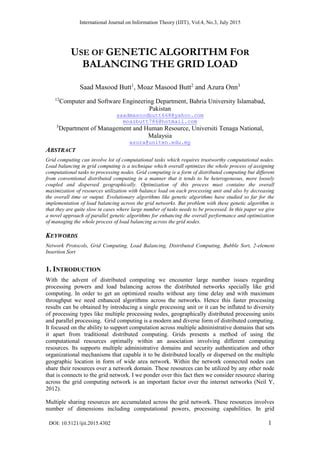 Use Of Genetic Algorithm For PDF