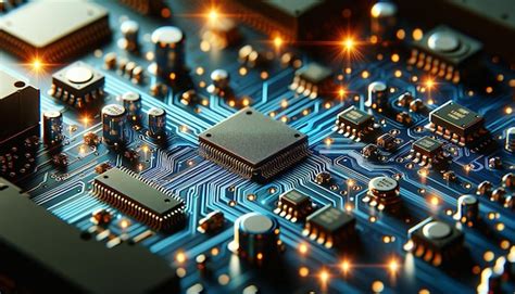 Premium AI Image Advanced CPU Technology Microchip Processor Circuit Board Closeup HighTech