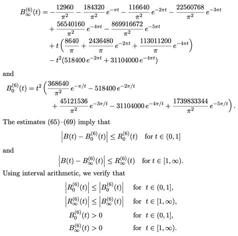 big list examples of theorems where numerical bounds on pi played