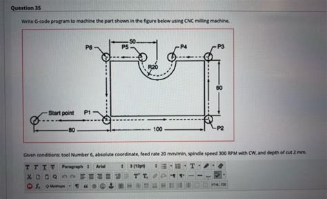 solved question 35 write g code program to machine the part