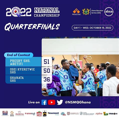 Nsmq 2022 Apsec Snatches First Semifinal Spot From Okess In A Thrilling Contest