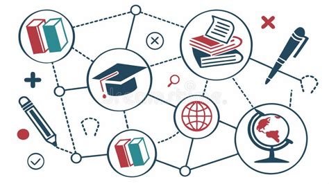 Network Of E Learning And Global Education Doodle Icons Vector Art Vector Design Generative Ai