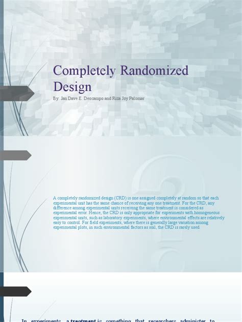 Completely Randomized Design Pdf Analysis Of Variance Statistical
