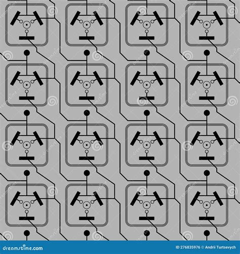 Quantum Computer Pcb Wires Seamless Pattern Vector Quality From 4x4 To Borderless Any