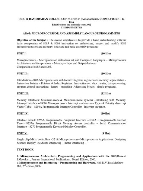 Microprocessor And Assembly Language Progamming Pdf