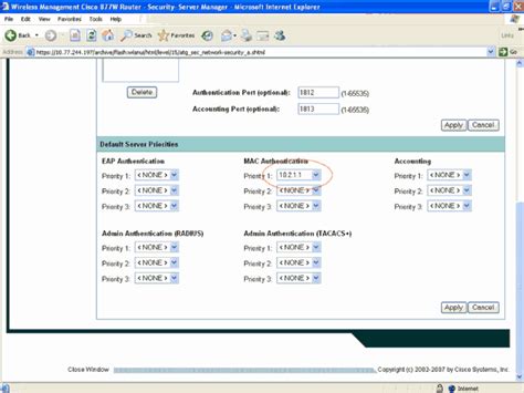 wireless authentication types on fixed isr through sdm configuration