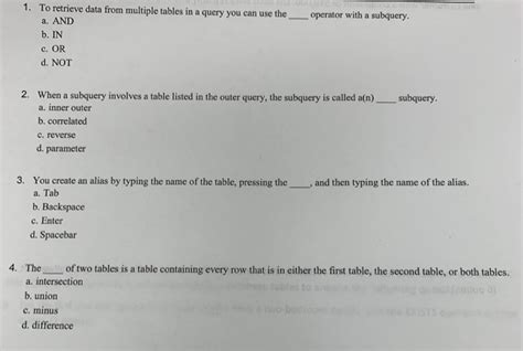 Solved 1 To Retrieve Data From Multiple Tables In A Query