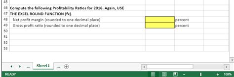 Solved Xb 日 Calculate Select Ratios Excel X File Home