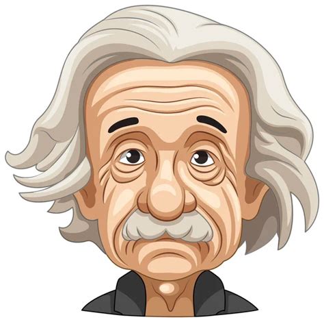Albert Einstein Ilustración Personajes Dibujos Animados Vector De Stock