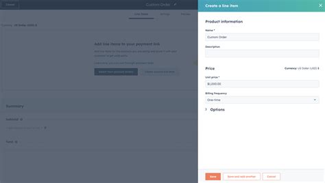 Hubspot Community Live Redesigned Line Item Sidebar For Payment