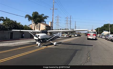 Plane Makes Emergency Landing On Busy Road Caught On Camera