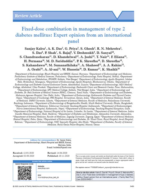 Fixed Dose Combination In Management Of Type 27 Pdf Drugs Health Sciences