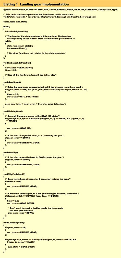 Embedded State Machine Implementation