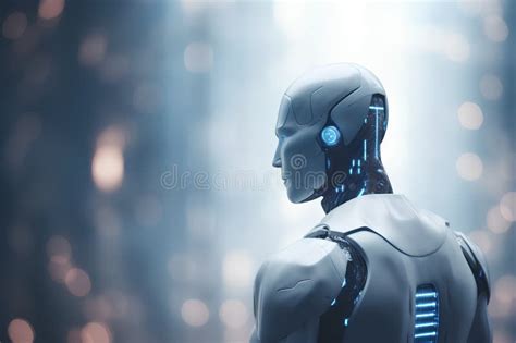 3d Rendering Humanoid Robot Working With Laptop Computer On Black Background An Ai Robot