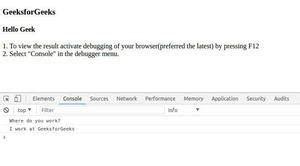 Debugging In JavaScript GeeksforGeeks