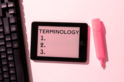 Text Caption Presenting Terminology Word For Terms Used With