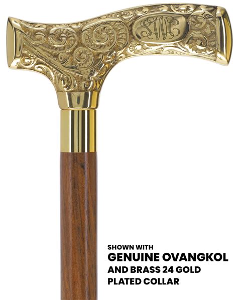 Make It Yours Premium Brass Cane W Personalized Engraving