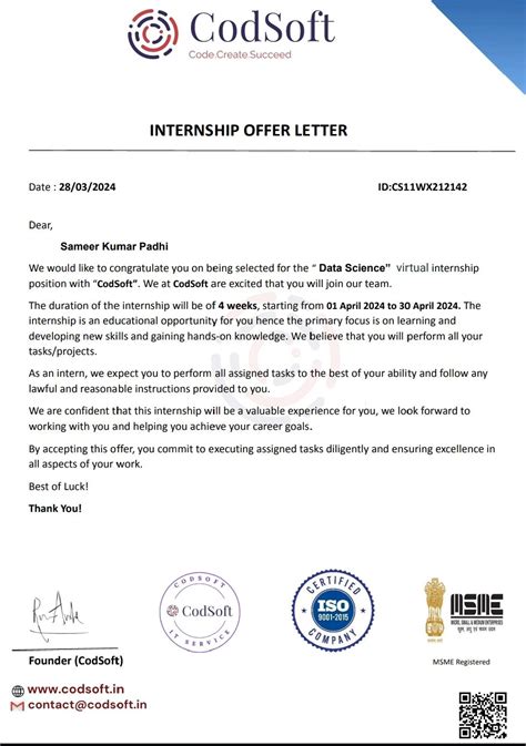 Sameer Kumar Padhi On Linkedin Codsoft Datascience Internship