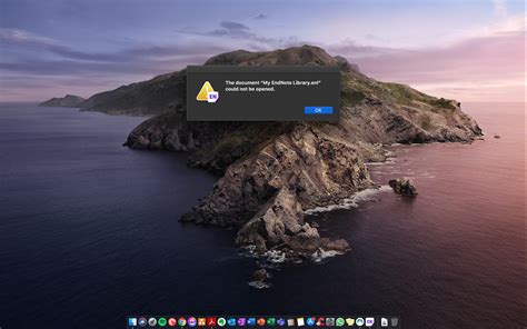 X Repeated Error Can T Open Library MacOS Catalina EndNote General Discourse