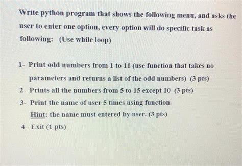 Solved Write Python Program That Shows The Follo Solutioninn