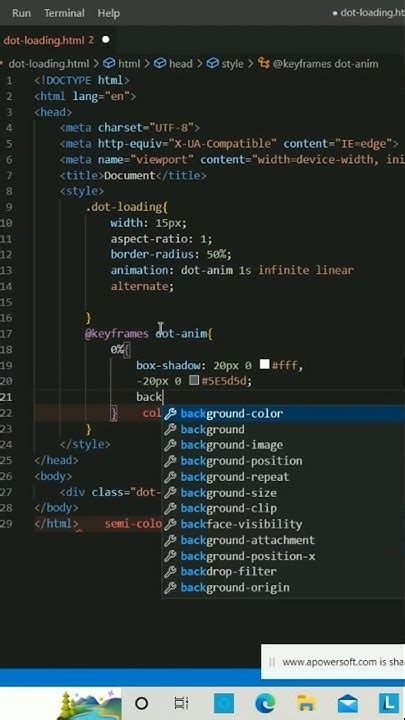 Dot Loading Animation Using Html And Css Shorts Youtube