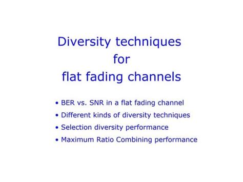 4 4 Diversity Combining Techniques Pdf