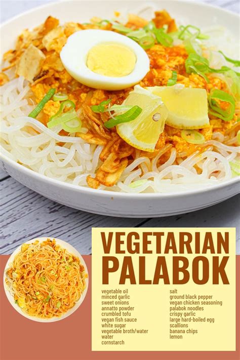 Vegetarian Pancit Palabok Vegan Recipes Healthy Best Vegetarian