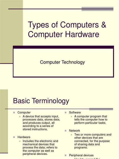 Computer Terminology Types Of Computers Download Free Pdf Personal Computers Computer