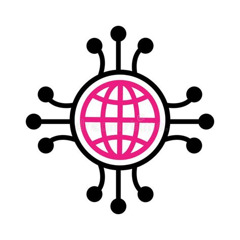 Global Technology Connection Icon Simple Vector Sketch Stock